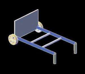 Merchandise Cart 3D DWG Model for AutoCAD • Designs CAD