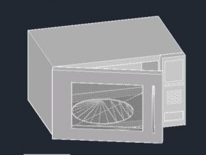 Microwave 3D DWG Model for AutoCAD • Designs CAD