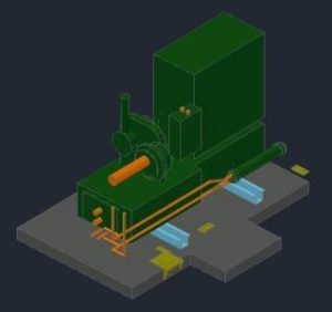 Nitrogen Compressor Recycler 3D DWG Model for AutoCAD • Designs CAD
