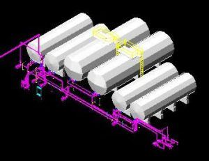 Oil Tanks 3D DWG Model for AutoCAD • Designs CAD
