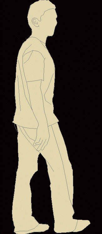 Person Walking - 2D DWG Elevation for AutoCAD • Designs CAD