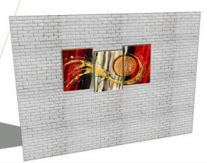 Pictures On Wall 3D SKP Model for SketchUp • Designs CAD