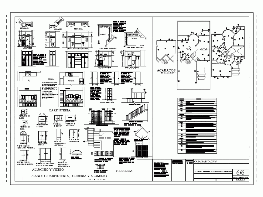 Plano Carpentry, Blacksmithing And Finishes DWG Detail for AutoCAD ...