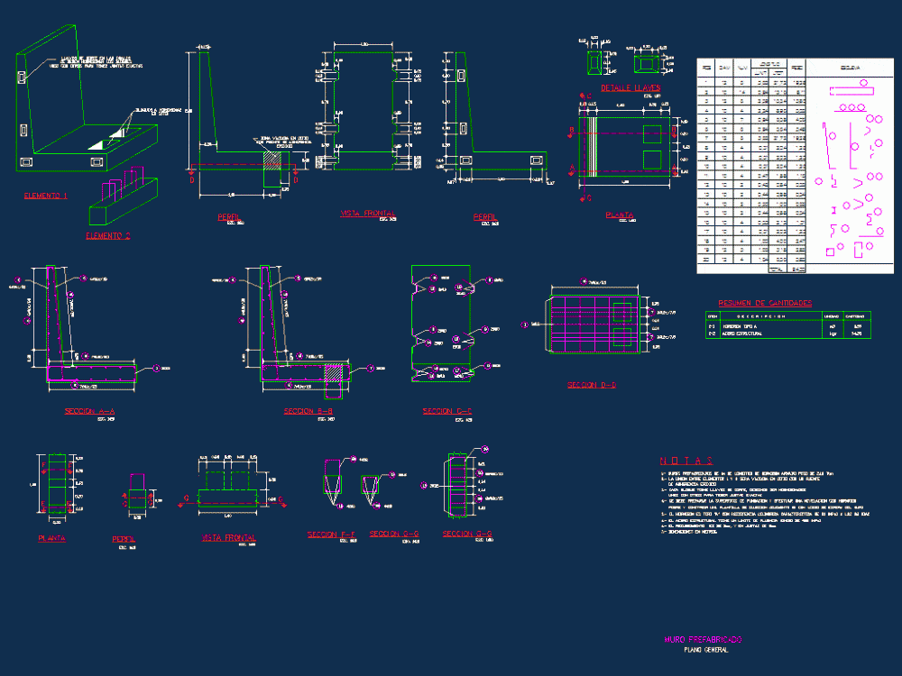 Prefabricated Wall Reinforced Concrete DWG Block for AutoCAD • Designs CAD