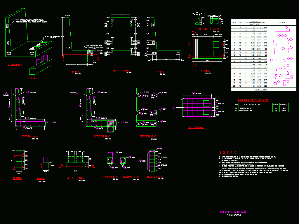 Prefabricated Wall Reinforced Concrete DWG Block for AutoCAD • Designs CAD
