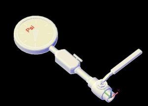 Pressure Indicator 3D DWG Model for AutoCAD • Designs CAD