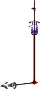 Public Illumination Type Tower 3D DWG Model for AutoCAD | DesignsCAD