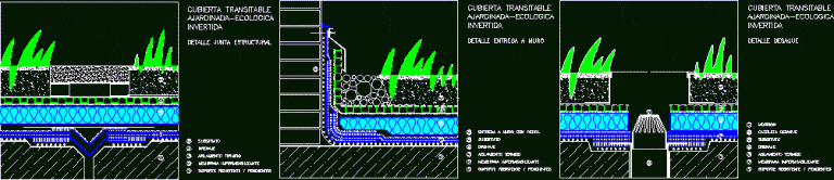 Roof Garden Details DWG Detail for AutoCAD • Designs CAD