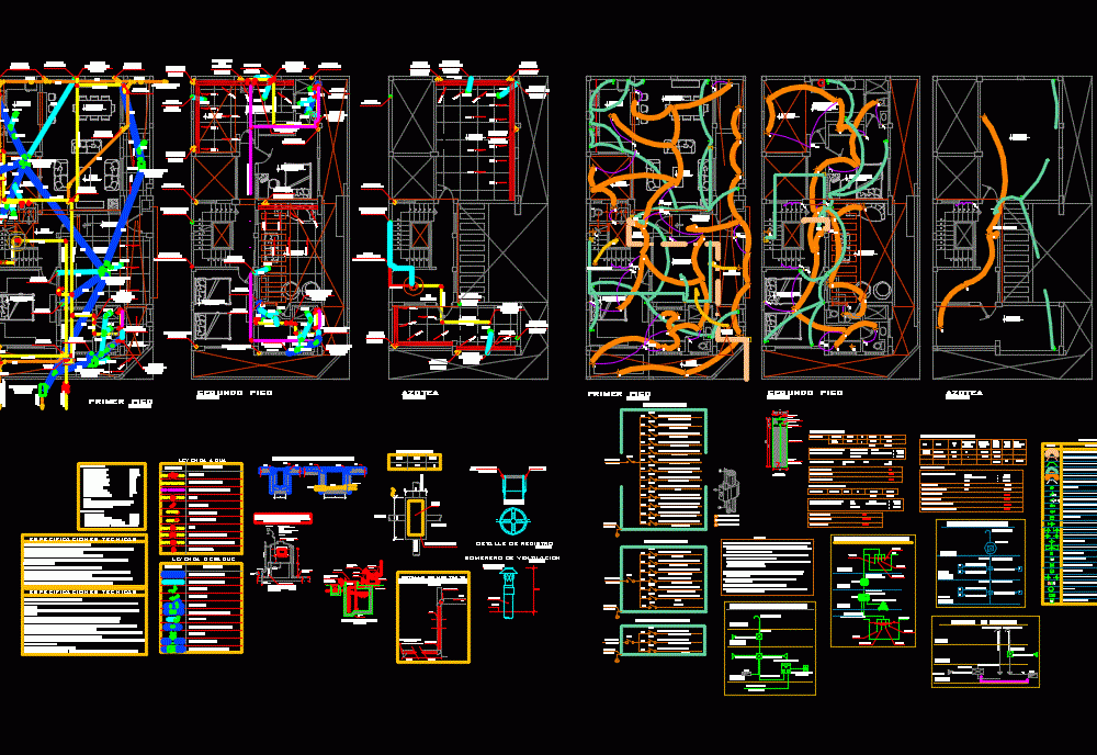 Sanitary And Electrical Installations DWG Block for AutoCAD • Designs CAD