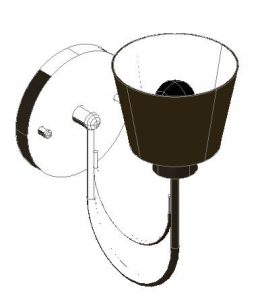 Sconce Wall Lamp 70w 3D DWG Model for AutoCAD • Designs CAD