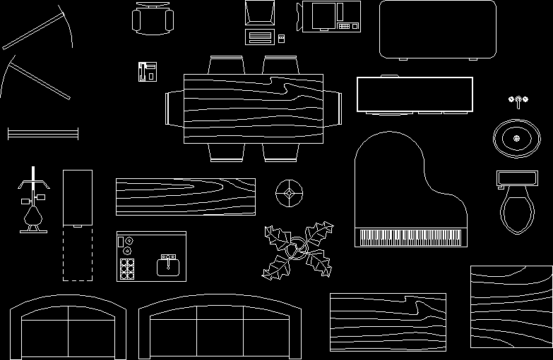 Several Objects DWG Block For AutoCAD Designs CAD