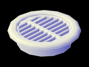 Shower Drain 3D DWG Model for AutoCAD • Designs CAD