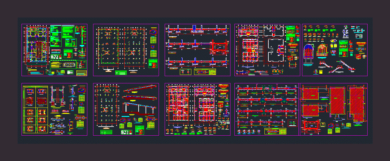 Structural Building Plans Seismoresistant DWG Plan for AutoCAD ...