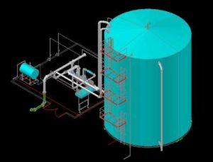 Tank Fire System 3D DWG Model for AutoCAD • Designs CAD