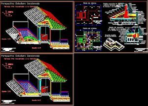 Terrace Perspective DWG Section for AutoCAD • Designs CAD
