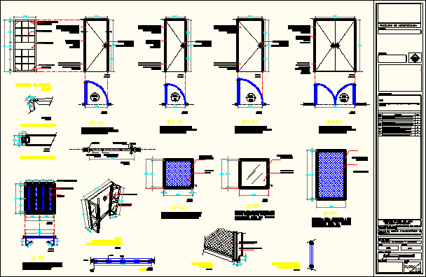 Tipology Of Doors And Windows DWG Detail for AutoCAD • DesignsCAD