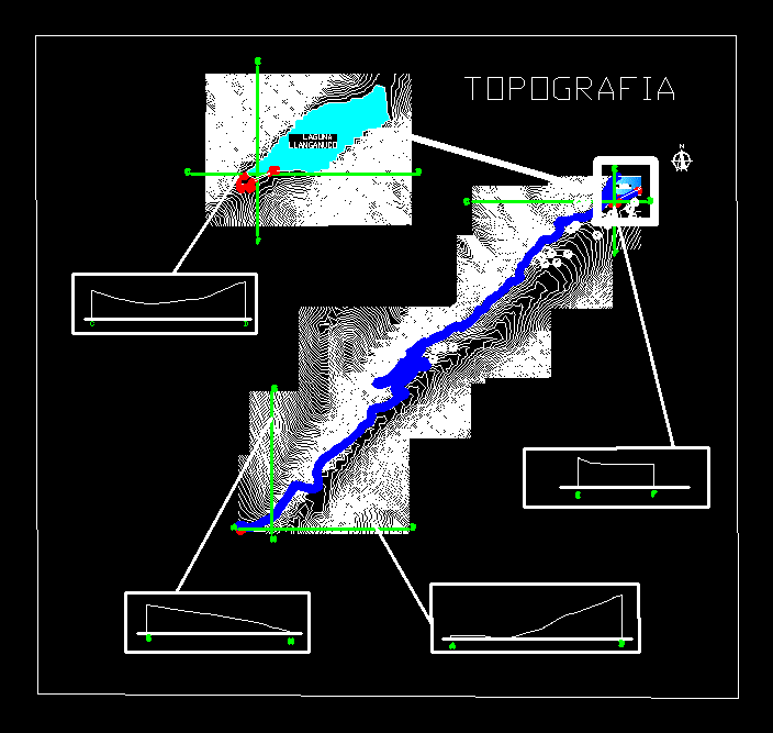 Topographic Map Of Huascaran National Park DWG Block for AutoCAD ...