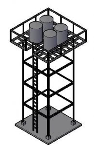 Water Tower 3D DWG Model for AutoCAD • Designs CAD