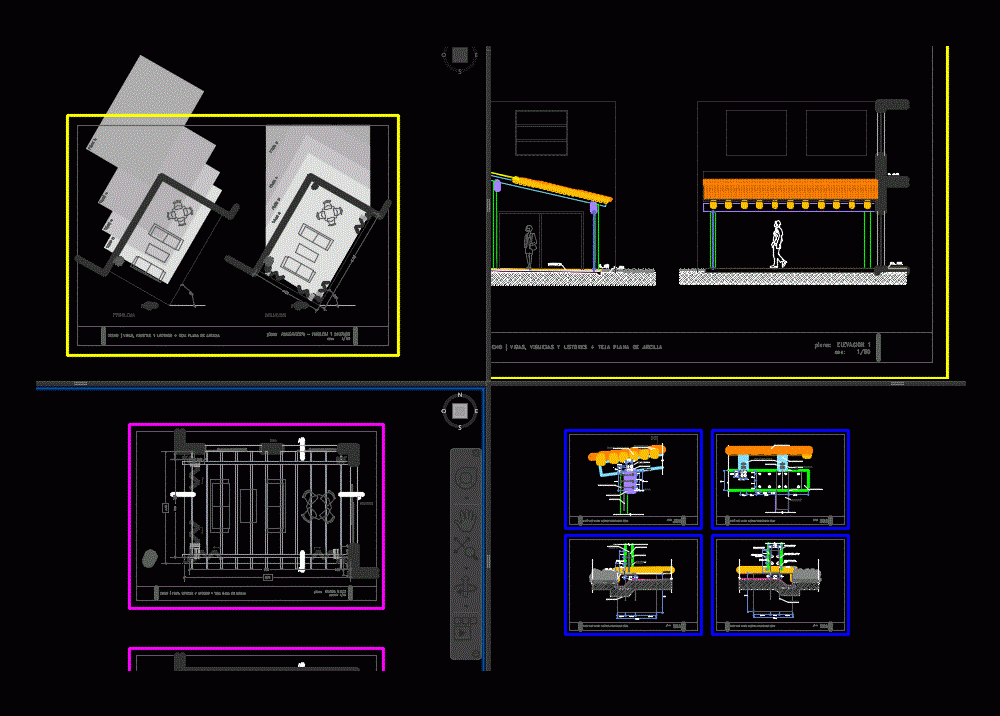 Wooden Roof Flat Roof Tile Clay DWG Block for AutoCAD • Designs CAD