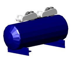 Air Compressor With Base 3D DWG Model for AutoCAD | DesignsCAD
