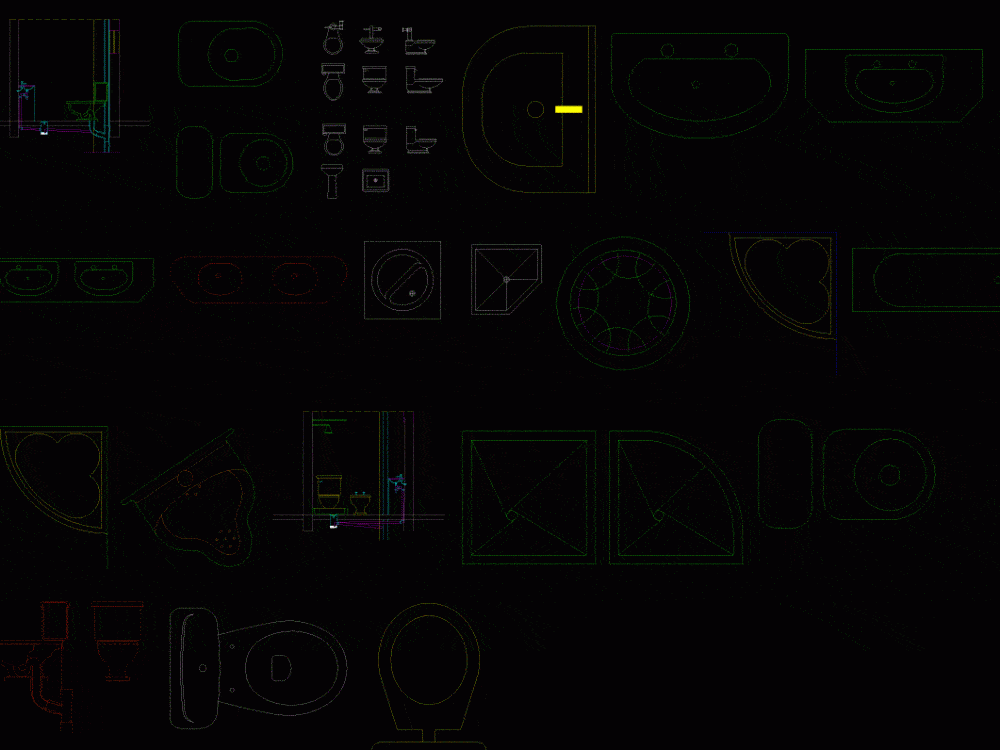 Bathroom Equipment DWG Block for AutoCAD • Designs CAD