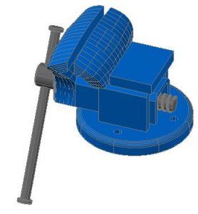 Bench Vise 3D DWG Model for AutoCAD • Designs CAD