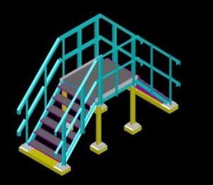 Catwalk Structure 3D DWG Model for AutoCAD • Designs CAD