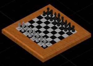 Chess Board 3D DWG Model for AutoCAD • Designs CAD