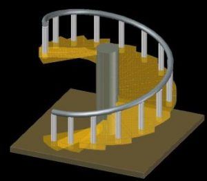Circular Stair 3D DWG Model for AutoCAD • Designs CAD