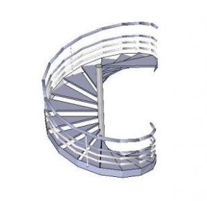 Circular Staircase 3D SKP Model for SketchUp • Designs CAD
