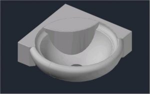 Corner Washbasin DWG Block for AutoCAD • Designs CAD