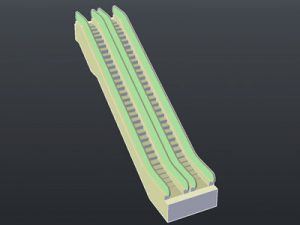 Escalator 3D DWG Model for AutoCAD • Designs CAD