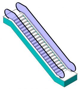 Escalator 3D DWG Model for AutoCAD • Designs CAD