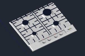 Gas Hob 3D DWG Model for AutoCAD • Designs CAD