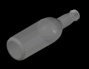 Glass Bottle 3D DWG Model for AutoCAD • Designs CAD