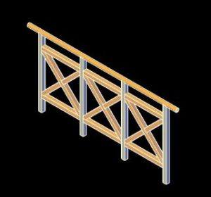 Hand Railing 3D DWG Model for AutoCAD • Designs CAD
