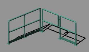 Industrial Handrail 3D DWG Model for AutoCAD • Designs CAD