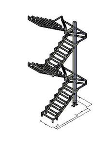 Metal Staircase , DWG Block for AutoCAD • Designs CAD