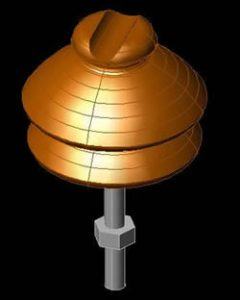 Model Of Insulator Pin Type (Half Tension) DWG Model for AutoCAD ...