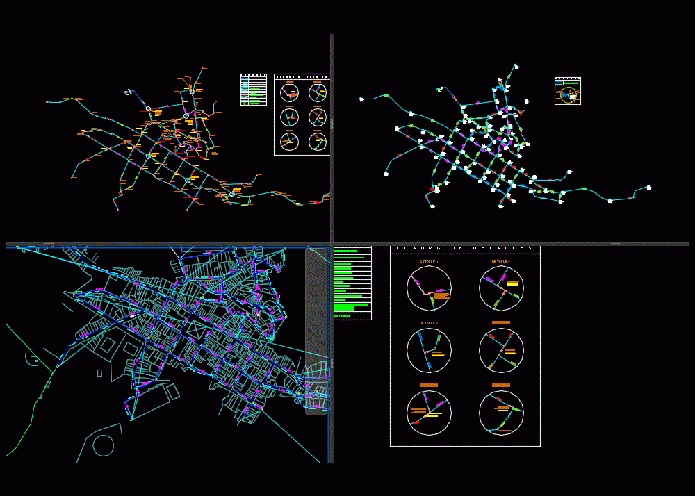 Network Design Urban Water DWG Detail for AutoCAD • Designs CAD
