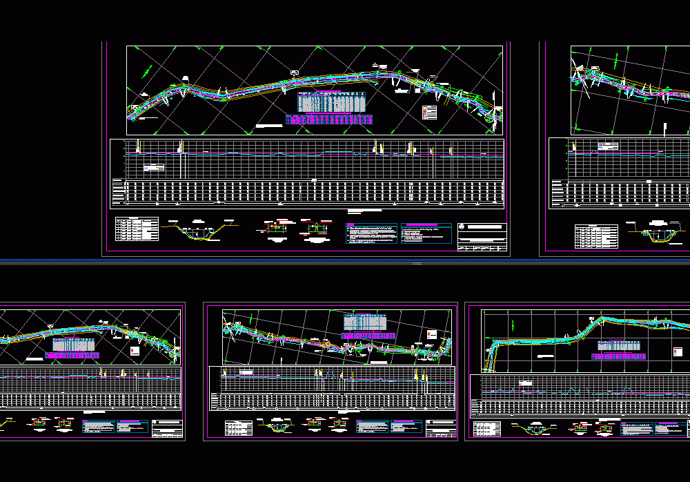 Plan And Longitudinal Profile Of A Channel DWG Plan for AutoCAD ...
