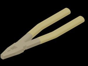 Pliers, Wire Cutter And Stripper 3D DWG Model for AutoCAD • Designs CAD