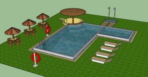 Pool Swimming Pool 3D SKP Model for SketchUp • Designs CAD