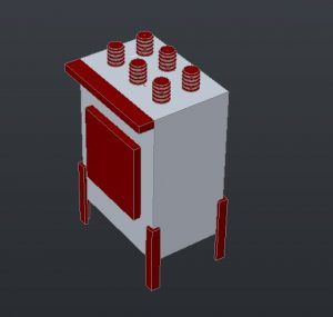 Power Transformer 3D DWG Model for AutoCAD • Designs CAD