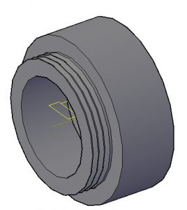 Reducing Threaded Bushing 3D DWG Model for AutoCAD • Designs CAD