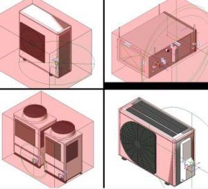 Revit Templates - Air Conditioner RFA CAD Drawing • Designs CAD
