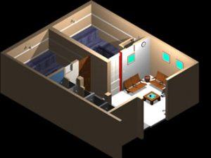 Sauna 3D DWG Model for AutoCAD • Designs CAD