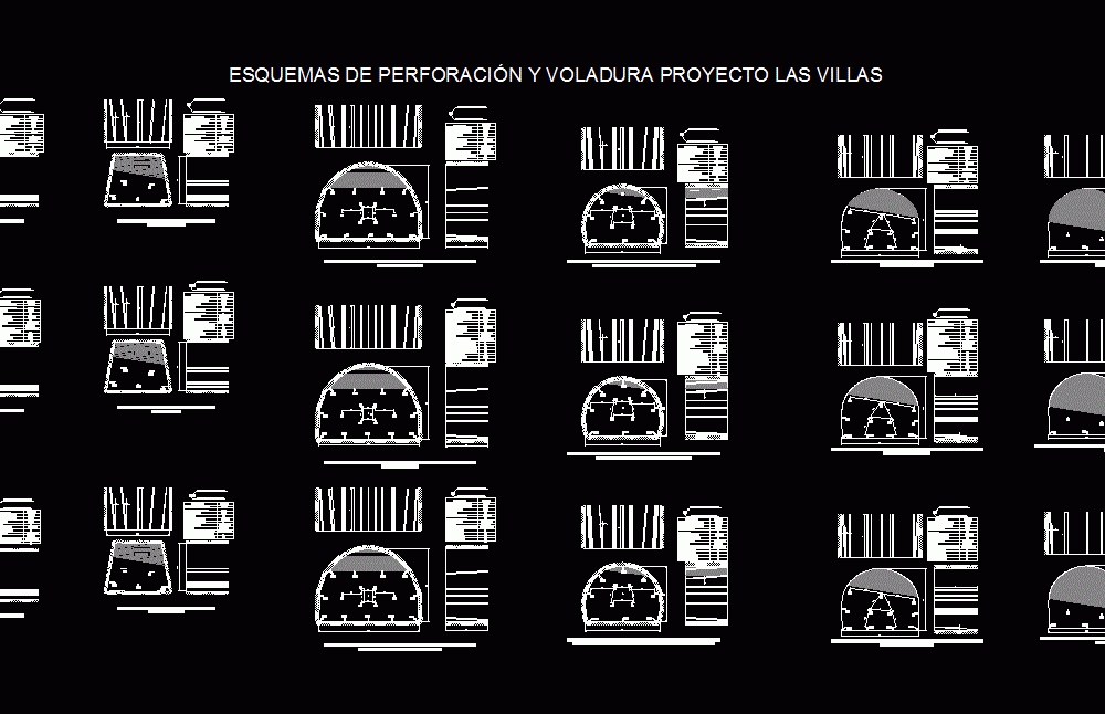 Scheme Of Drilling And Blasting DWG Block for AutoCAD • Designs CAD