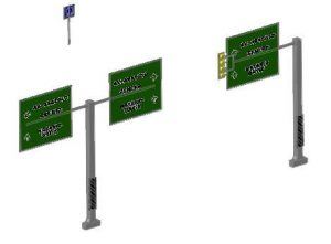 Standard Highway Sign 3D DWG Model for AutoCAD • Designs CAD