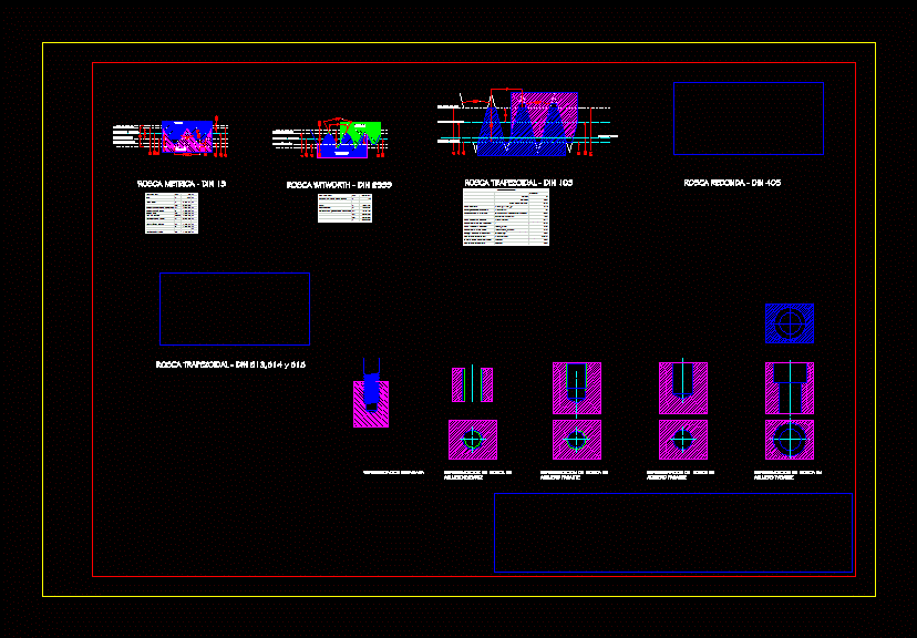 Threads DWG Block For AutoCAD Designs CAD